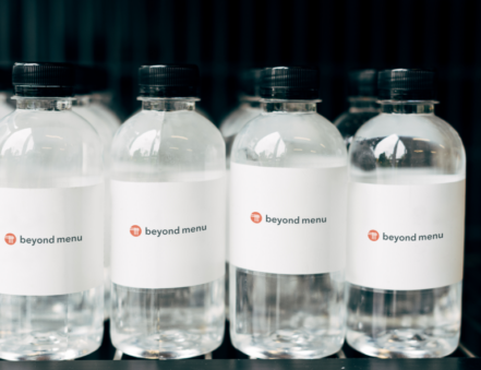 Custom labeled water - Beyond Menu